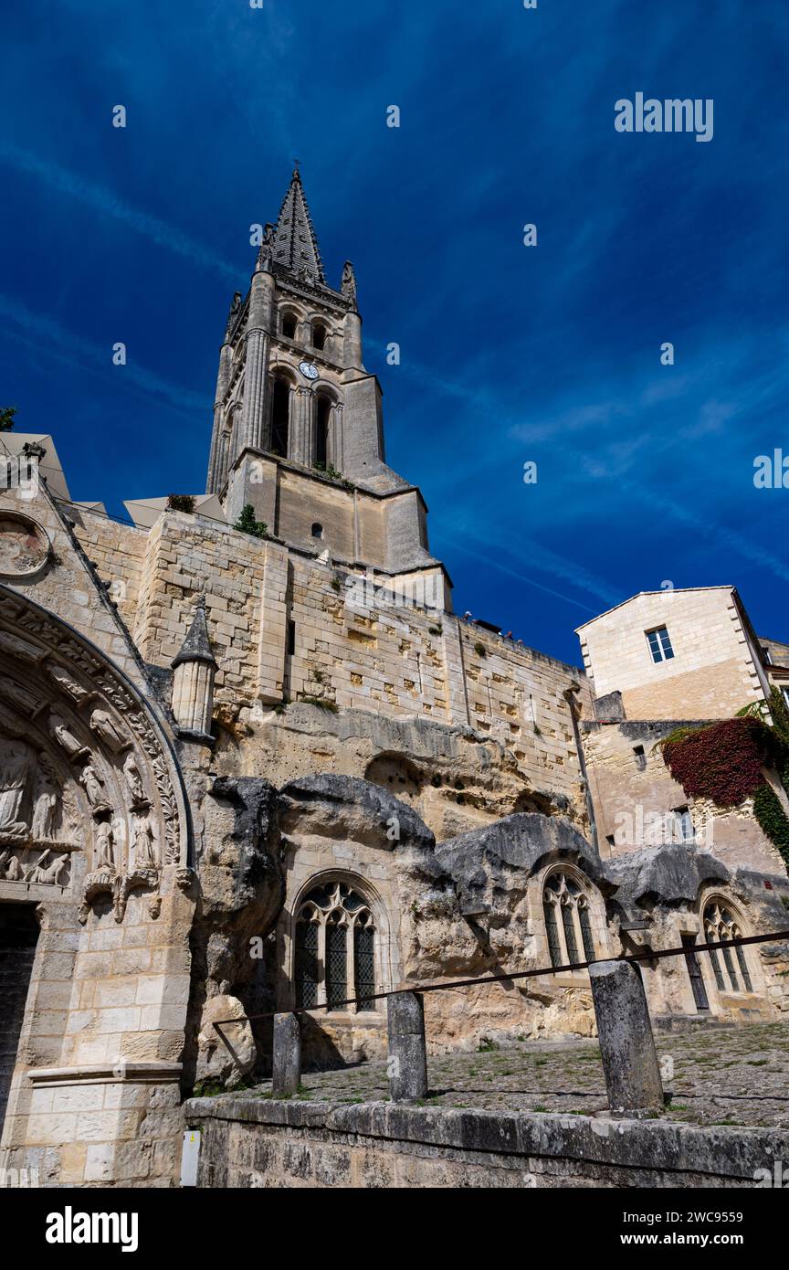 Views of old houses and narrow hilly streets of medieval town St ...