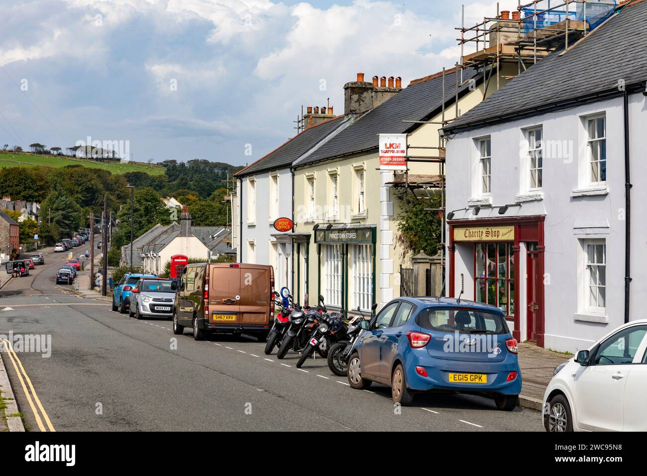 Princetown village centre in Dartmoor national park, Devon,England,UK ...