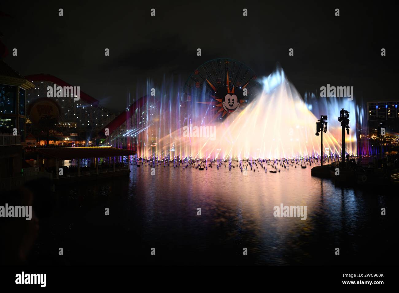 Disneyland Light Show - Pixar Bay Stock Photo - Alamy