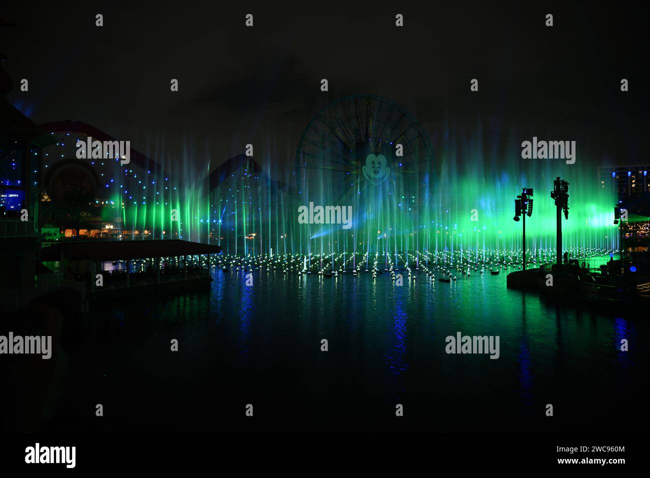 Disneyland Light Show - Pixar Bay Stock Photo - Alamy