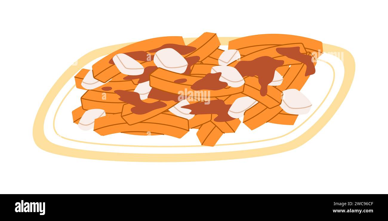 poutine traditional food canada made from french fries with cheese and ...