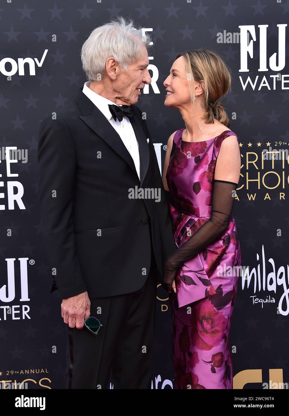 Santa Monica, USA. 14th Jan, 2024. Harrison Ford and Calista Flockhart ...