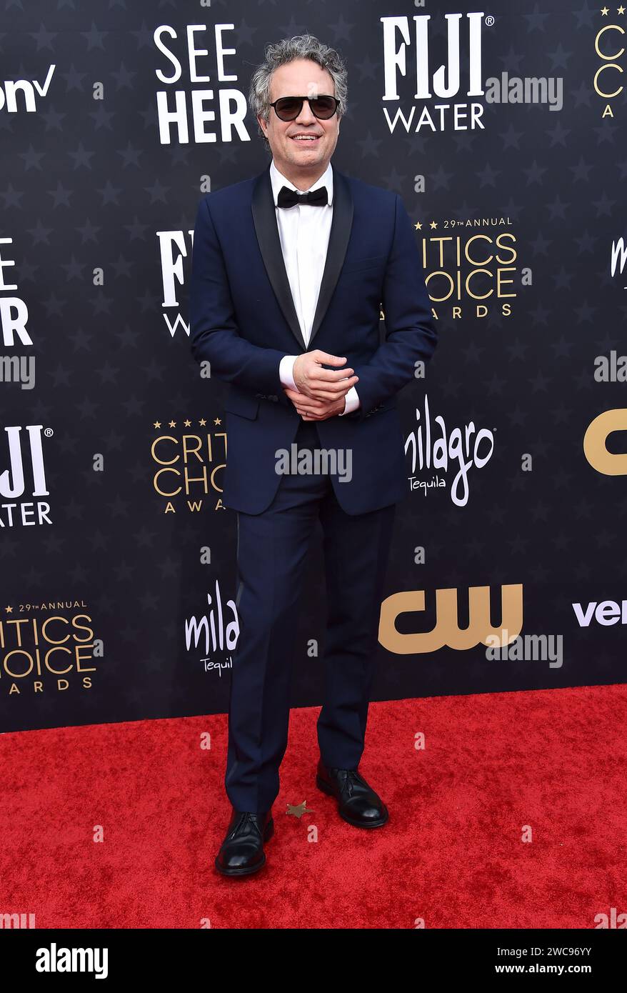 Santa Monica, USA. 14th Jan, 2024. Mark Ruffalo arriving at the 29th ...