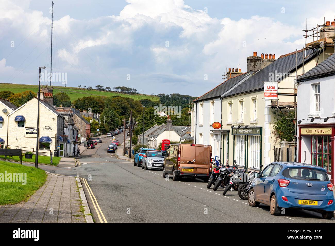 Princetown village centre in Dartmoor national park, Devon,England,UK ...