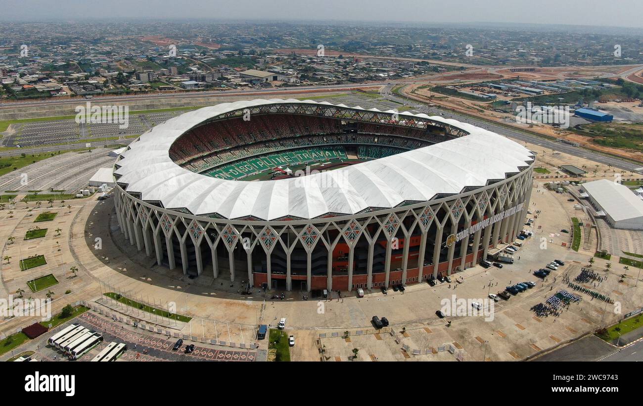 Abidjan. 3rd Jan, 2024. An aerial drone photo taken on Jan. 3, 2024 ...