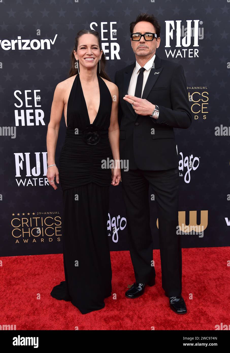 Santa Monica, USA. 14th Jan, 2024. Robert Downey Jr. and Susan Downey ...