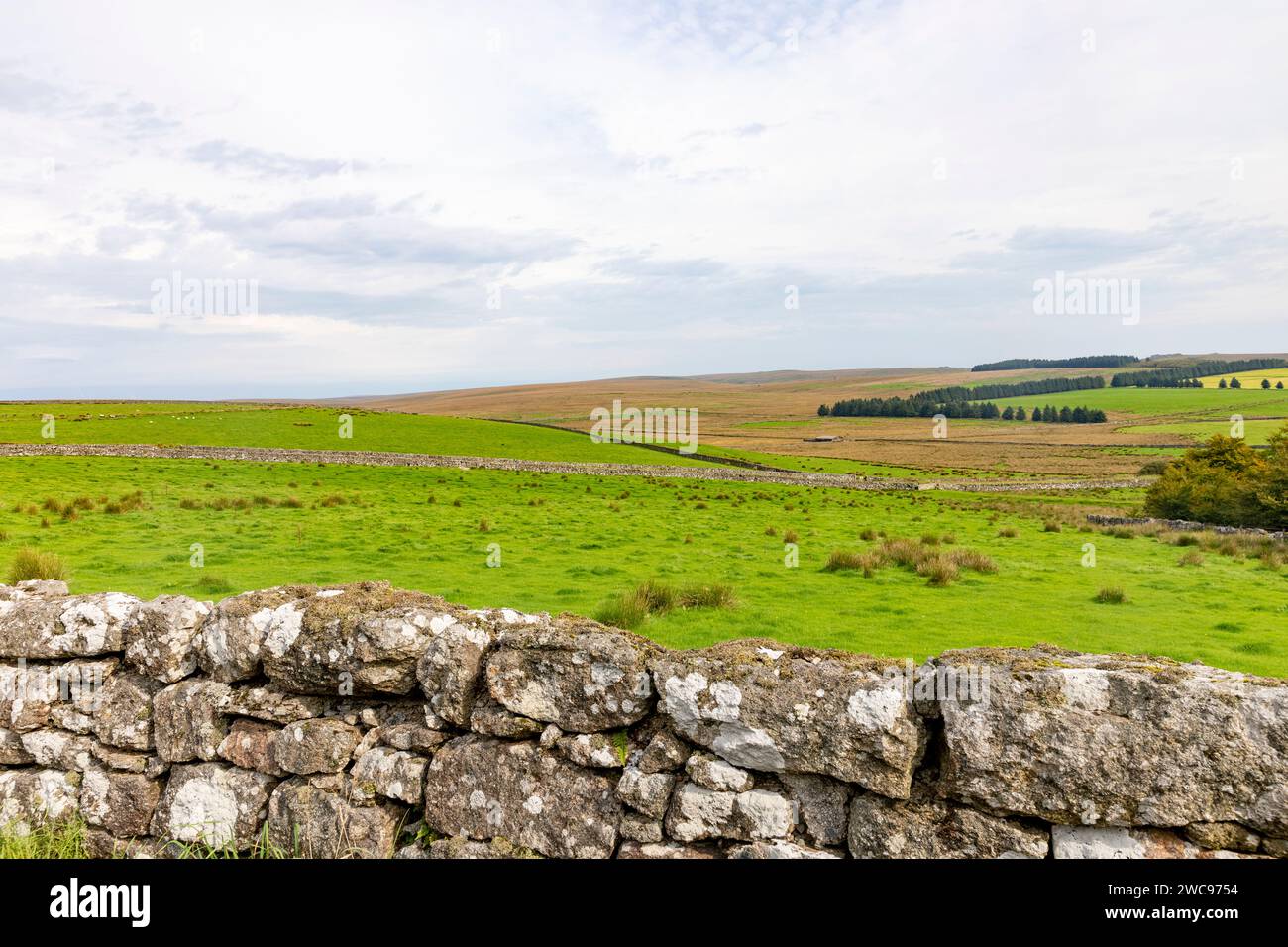 Princetown, Dartmoor national park in Devon and local countryside and ...