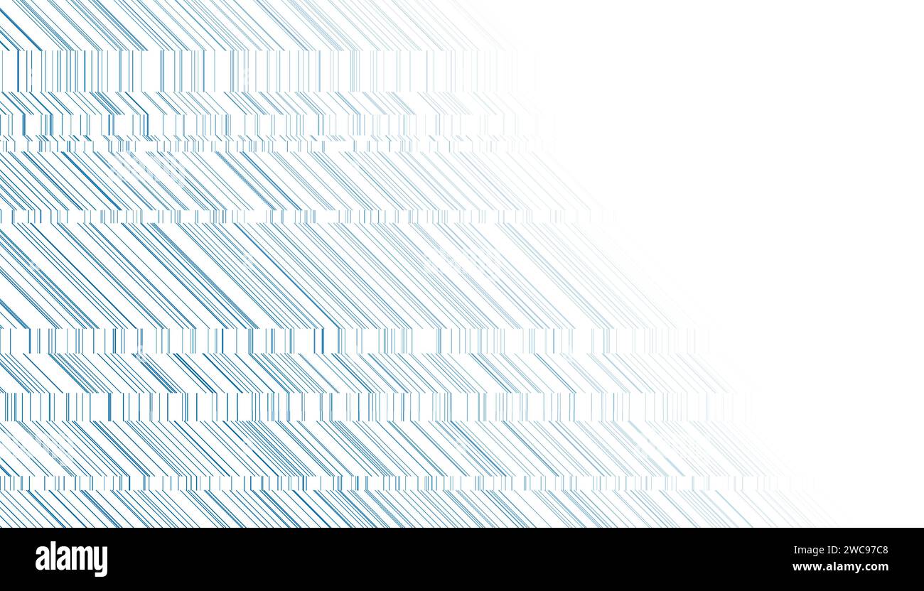 Blue minimal lines on white, futuristic technology abstract background ...