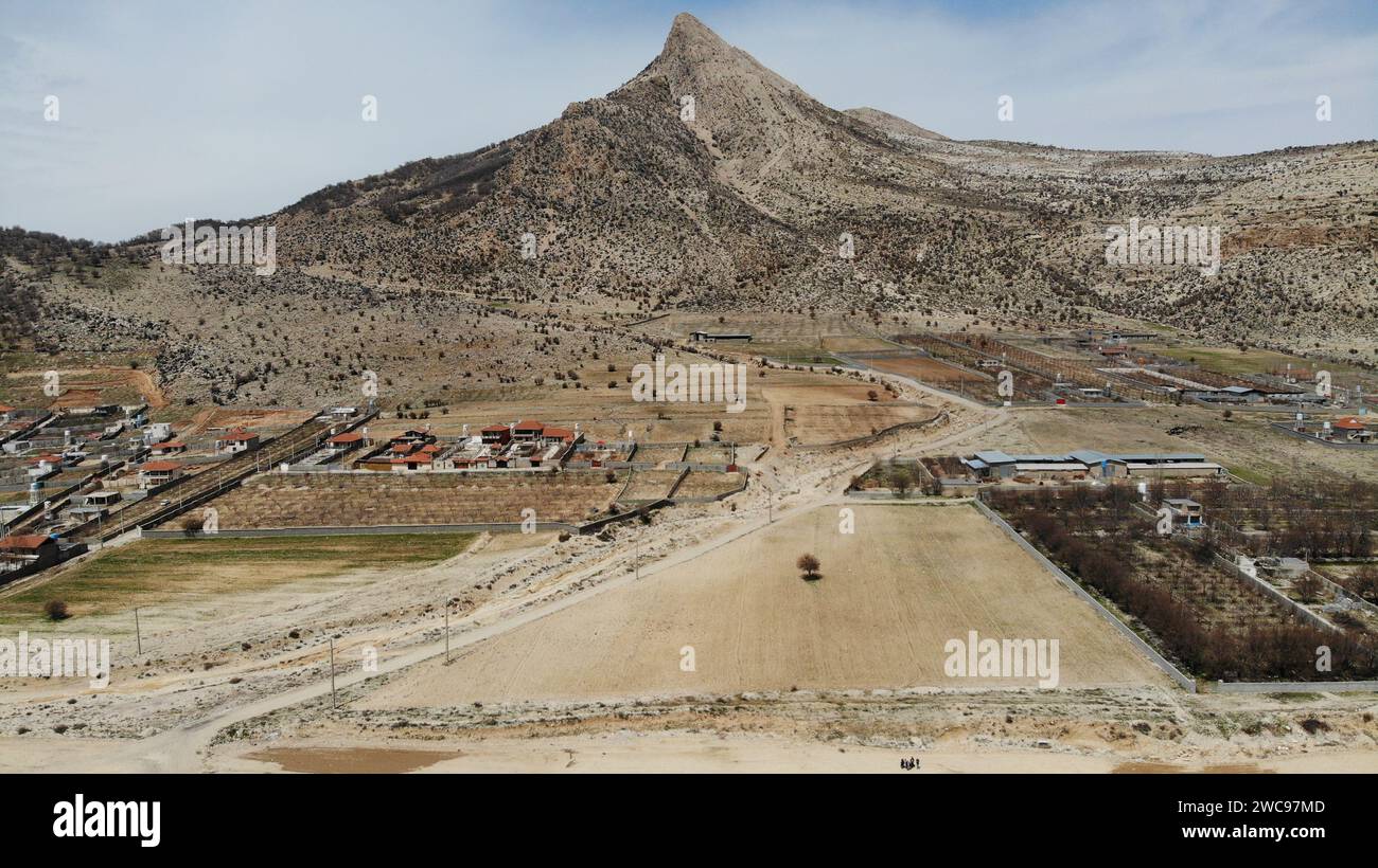 Aerial photos of rice fields and farmland near Shiraz, Iran – lush ...