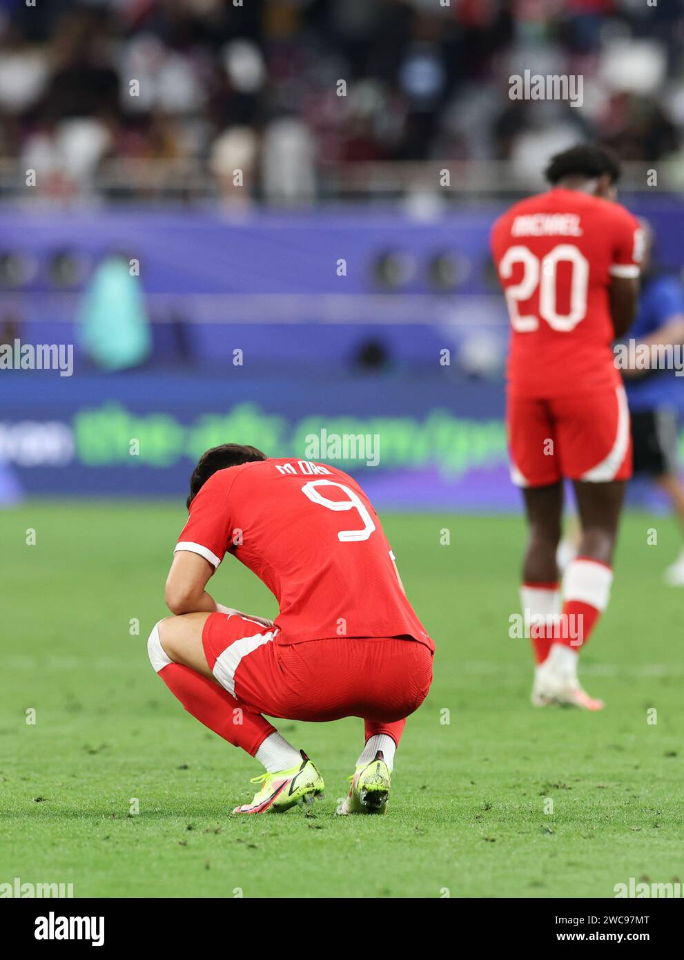 Doha, Qatar. 14th Jan, 2024. Matt Orr of China's Hong Kong reacts ...