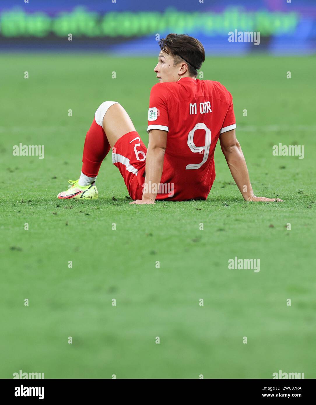 Doha, Qatar. 14th Jan, 2024. Matt Orr of China's Hong Kong reacts ...