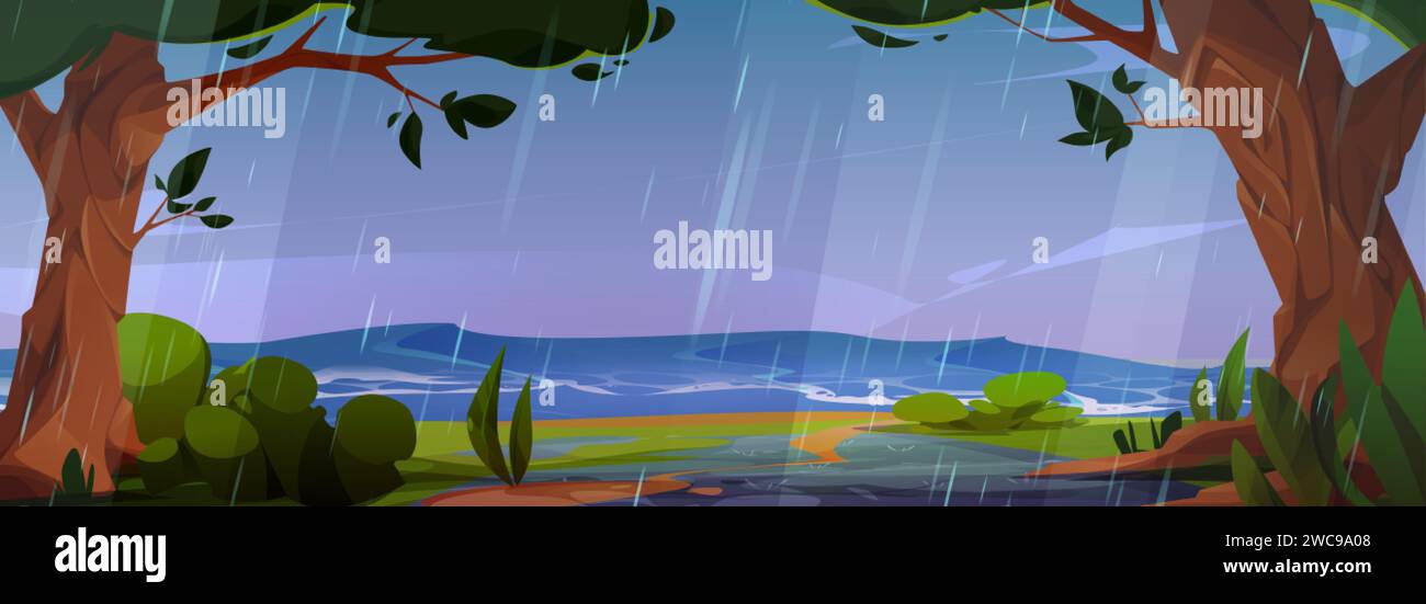 Coast of sea or ocean during storms and rain - water with waves, cloudy ...