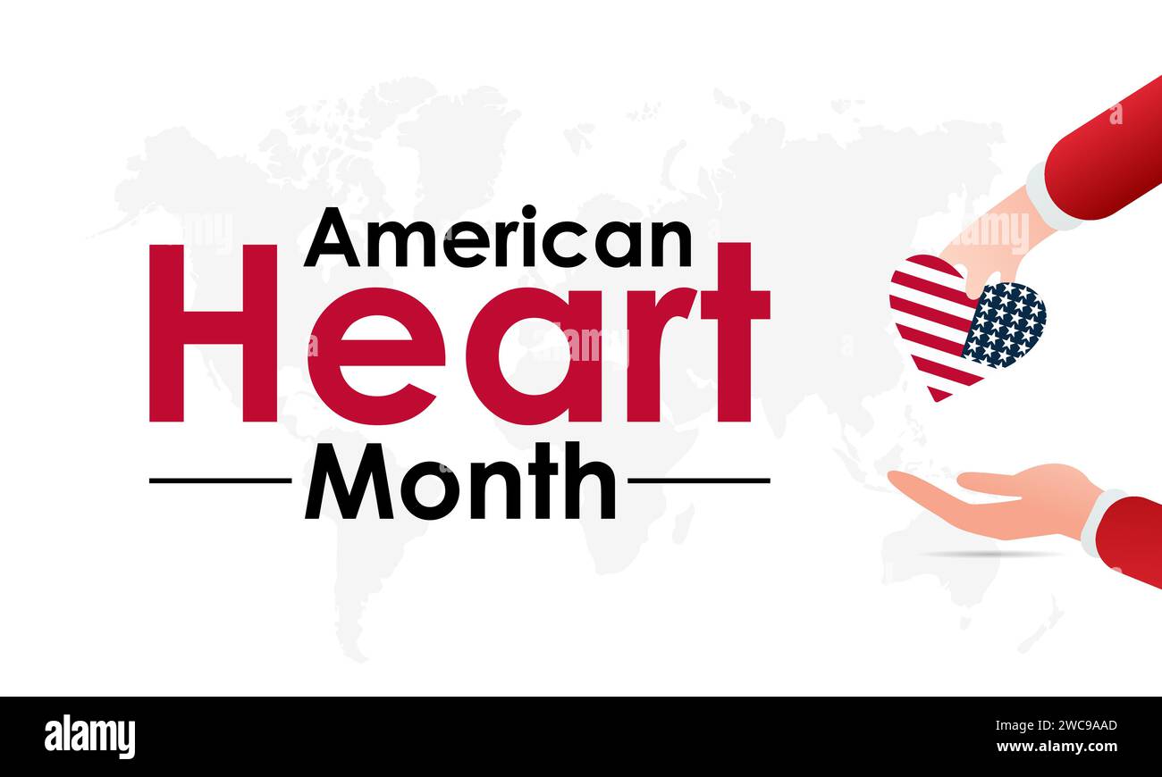 American Heart Month design observed every year in month of february ...