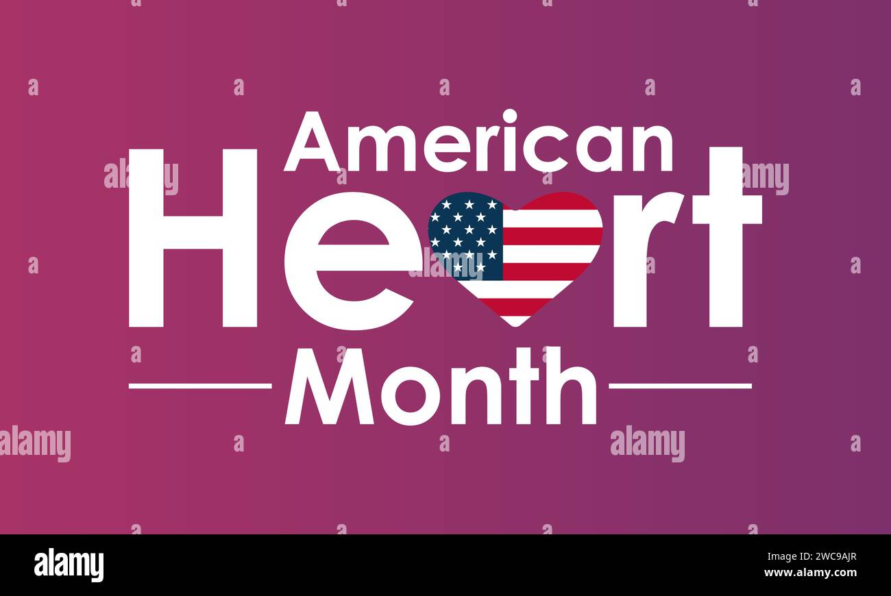 American Heart Month design observed every year in month of february ...