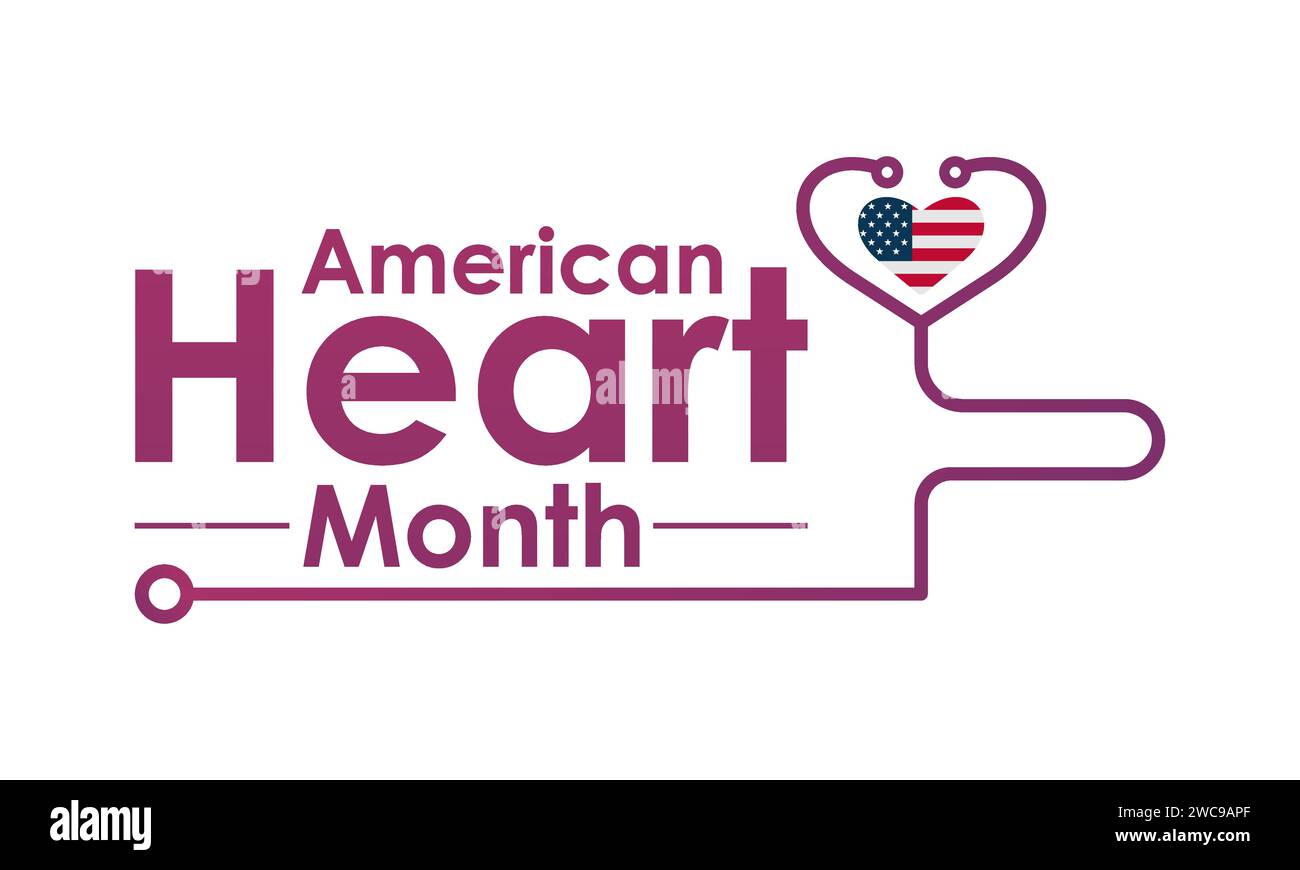 American Heart Month design observed every year in month of february ...