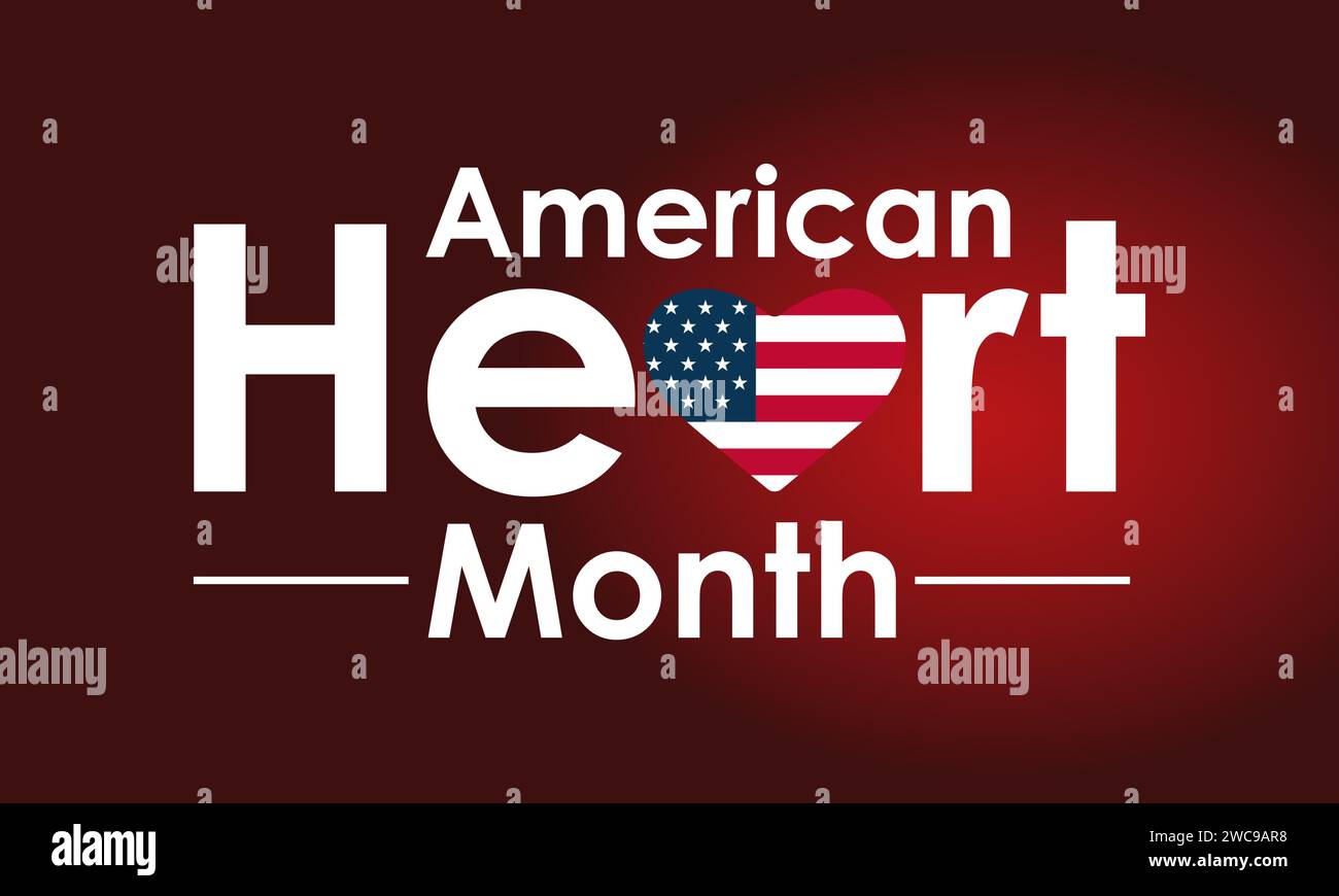 American Heart Month design observed every year in month of february ...