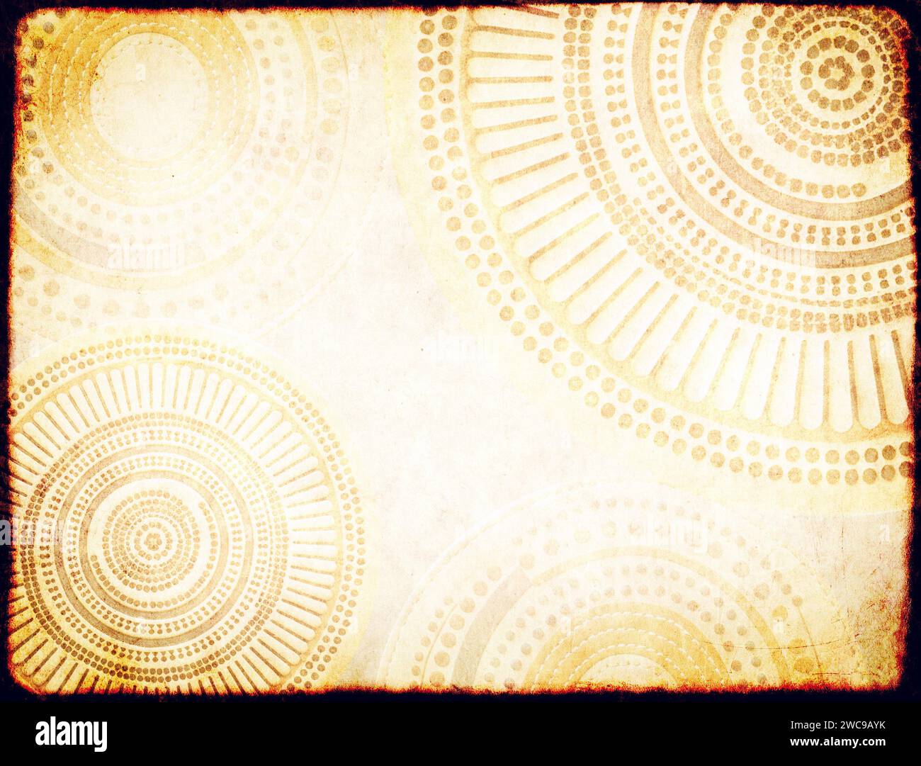 Horizontal or vertical grunge background with ethnicity ornament and ...