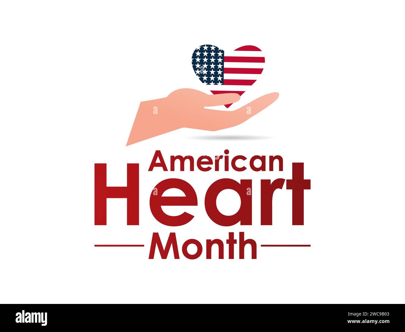 American Heart Month design observed every year in month of february ...