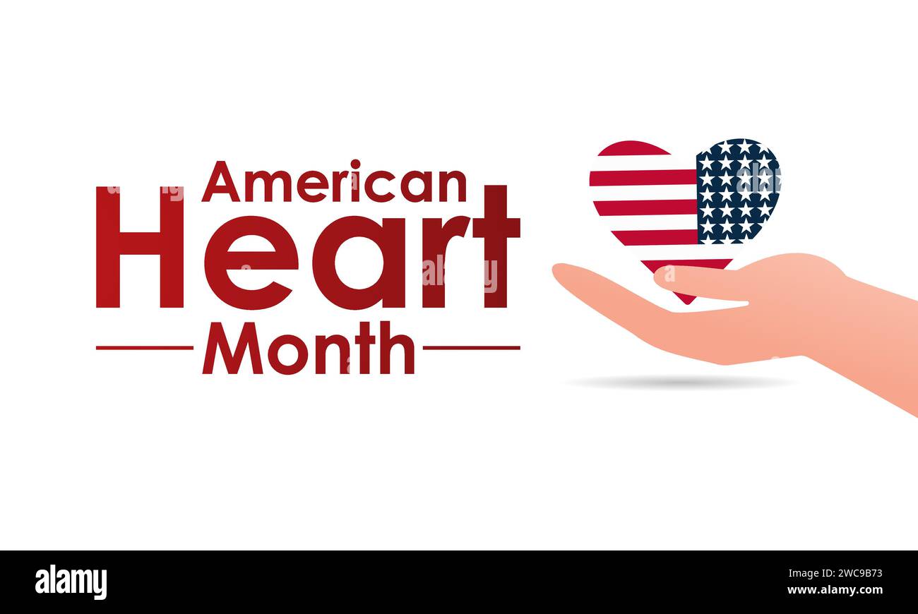 American Heart Month design observed every year in month of february ...