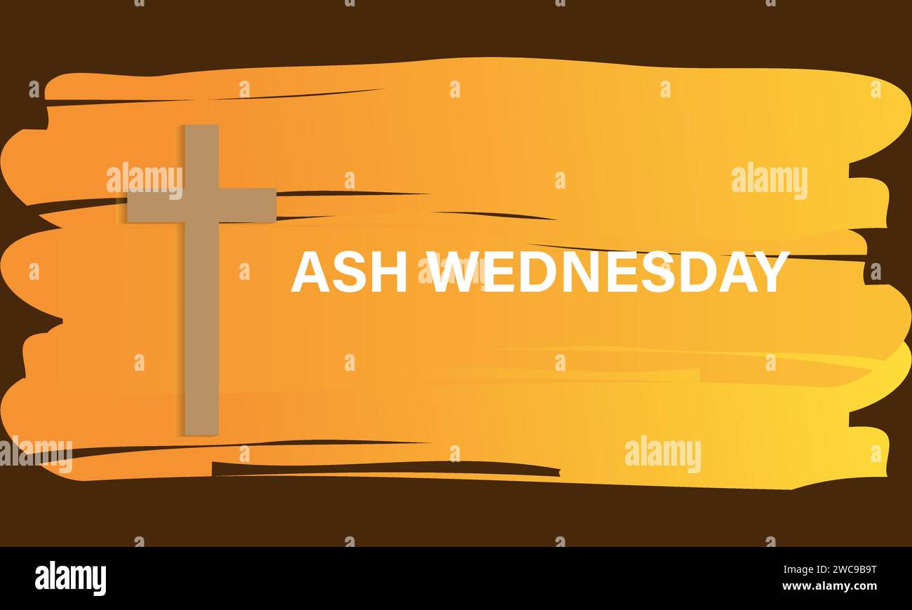 Ash Wednesday celebrated on 14th February. Vector banner, flyer, poster ...