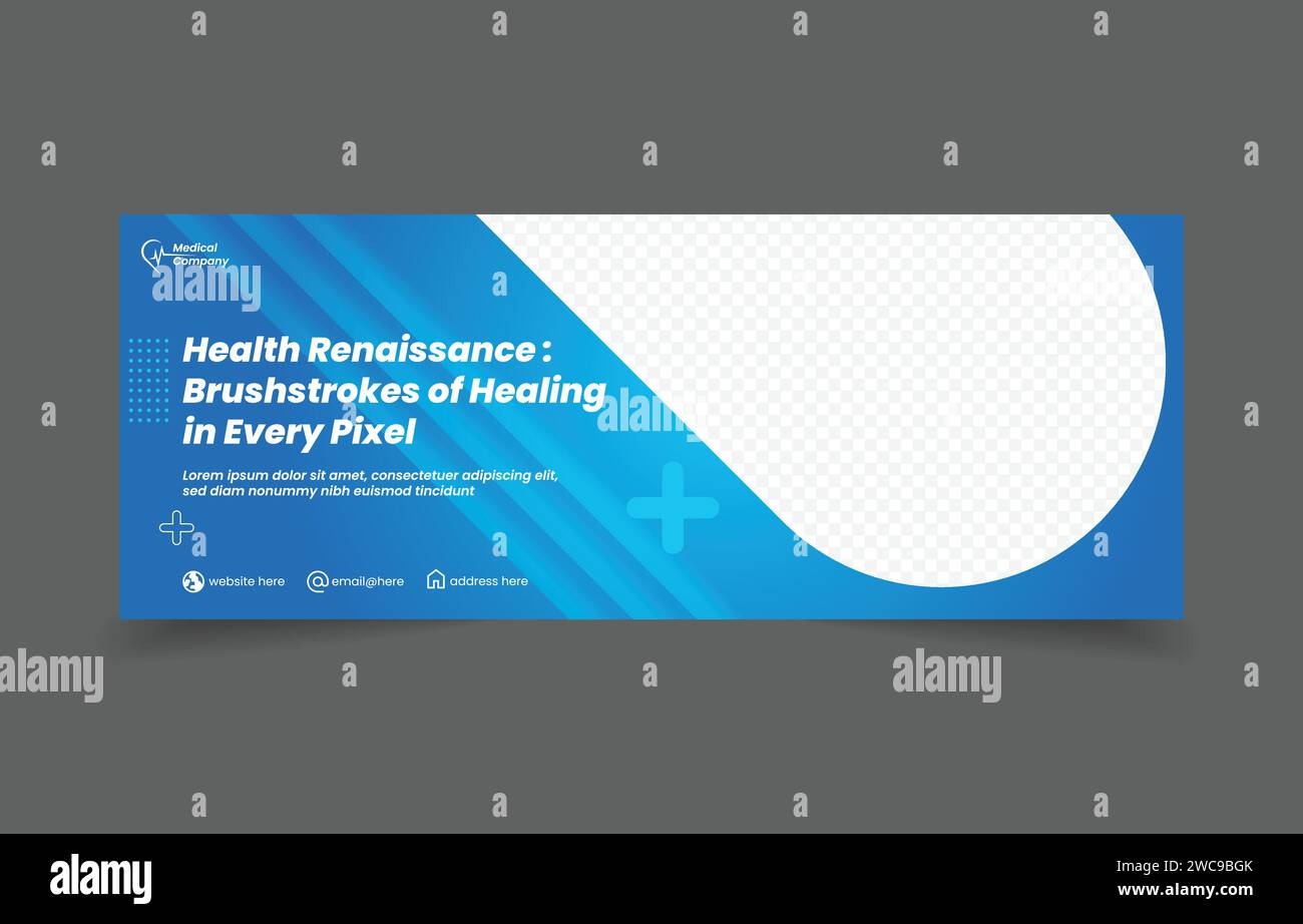 Banner cover design blue color social media promotion and web marketing ...