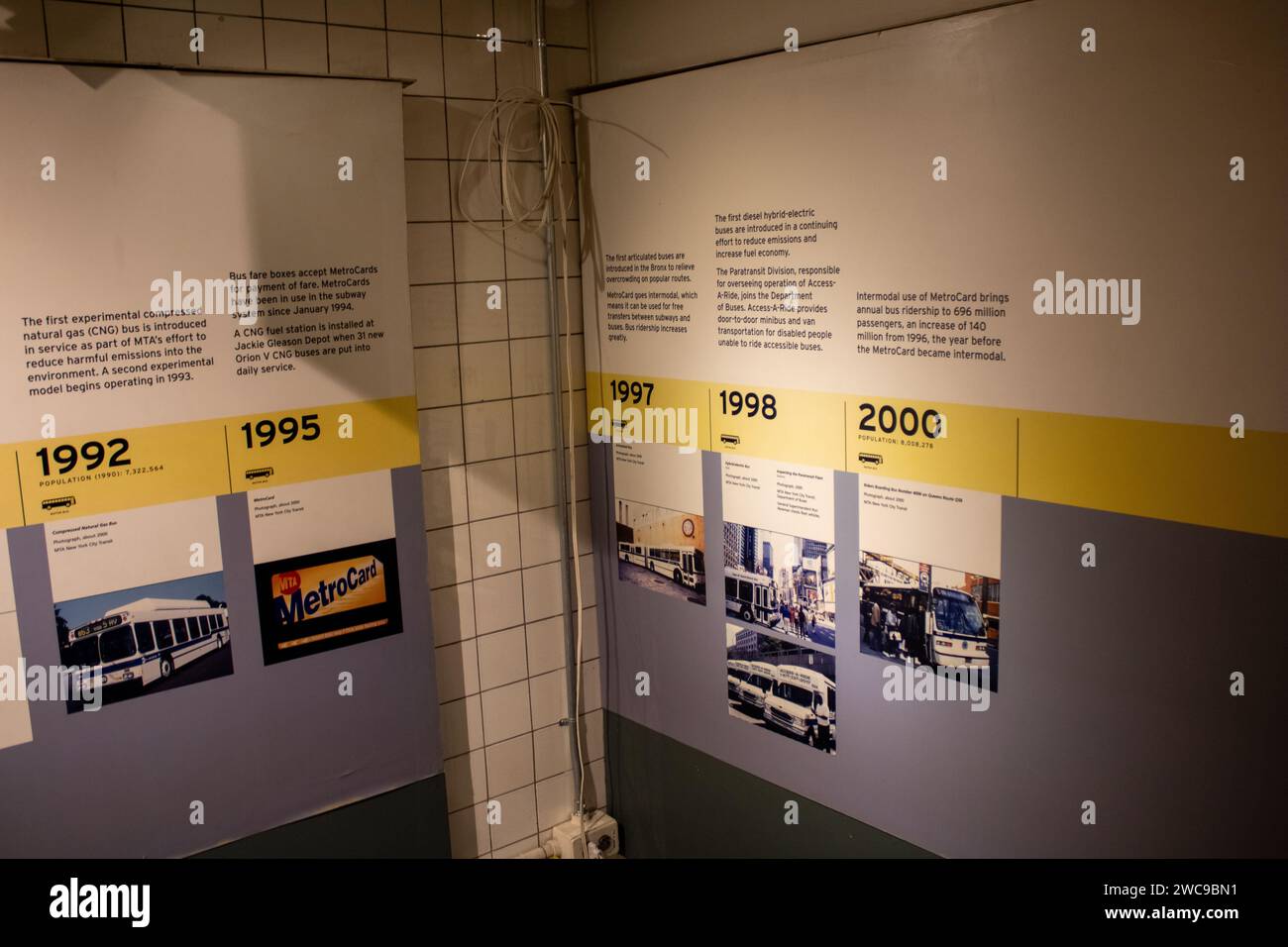 A collection of photographs and dates at the renowned New York Transit ...