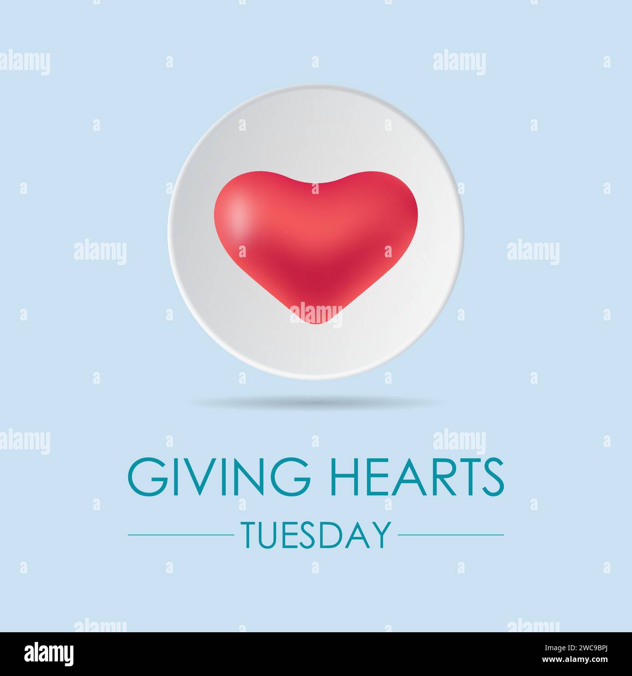 Giving Hearts Day celebrated every year on February 8. Vector banner ...