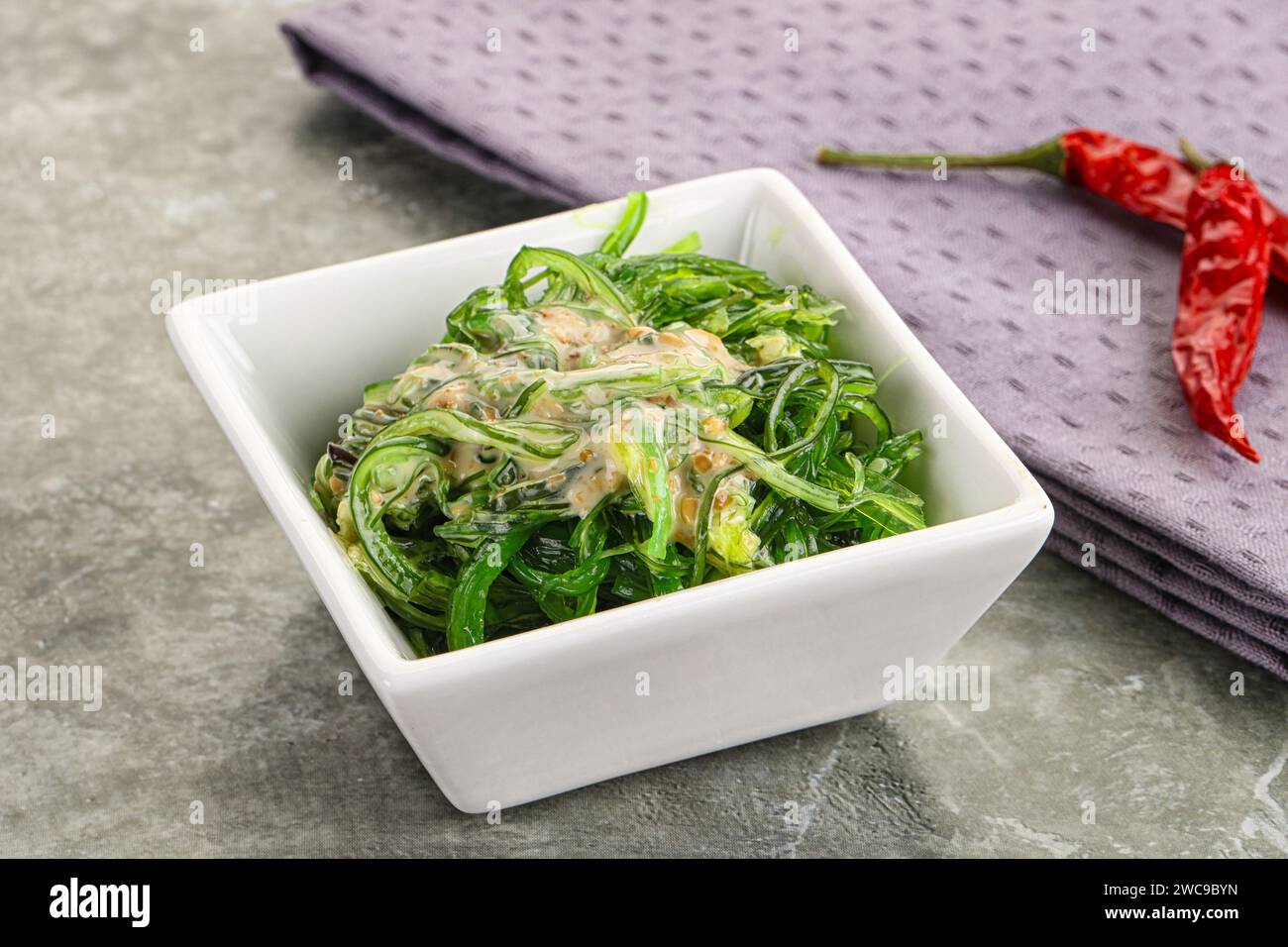 Japanese traditional chuka salad with sesame sauce Stock Photo - Alamy