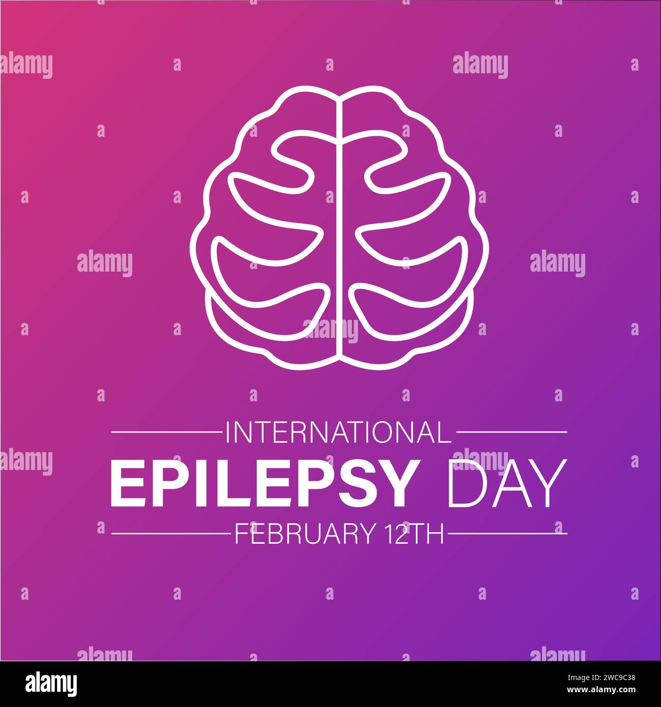 International Epilepsy Day observed every year on february 12. Vector ...