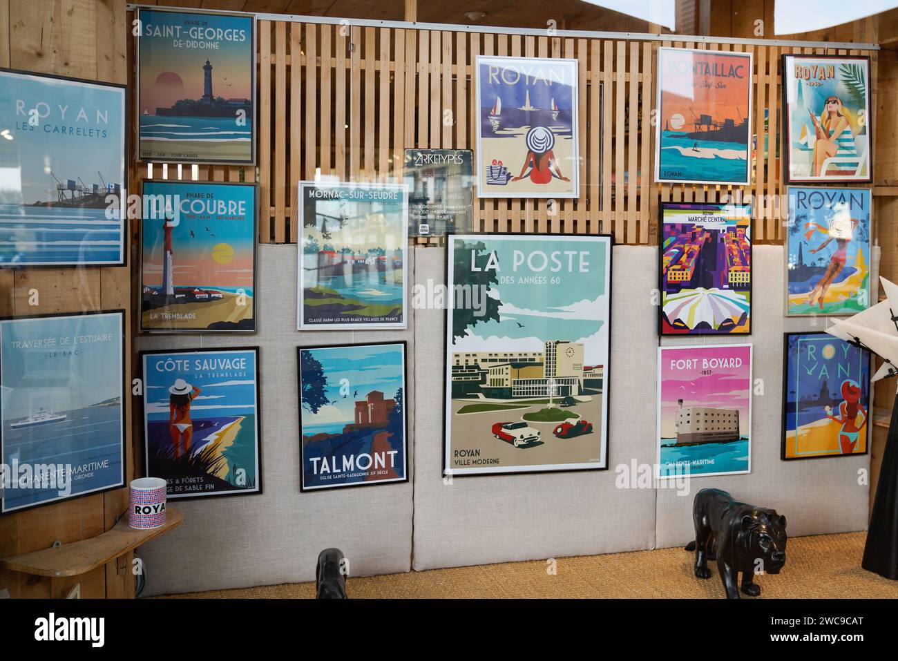 Royan , France - 01 14 2024 : Royan tourist advertising poster store in ...