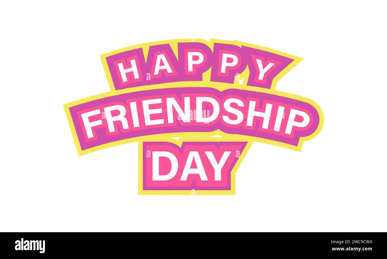 National Friendship Day February celebrated on 11th February. Vector ...
