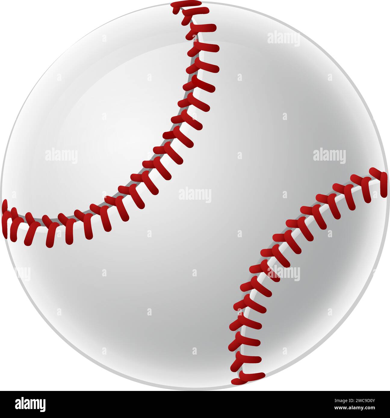 Baseball Ball Cartoon Sports Icon Illustration Stock Vector Image & Art ...