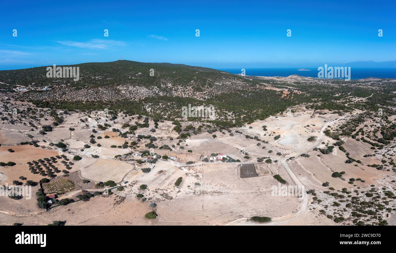 Gavdos island, Crete, Greece. Aerial drone above view of wild rocky ...