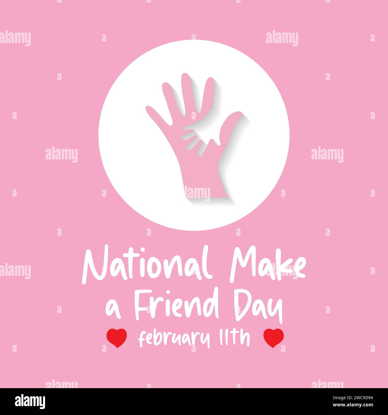 National Friendship Day February celebrated on 11th February. Vector ...