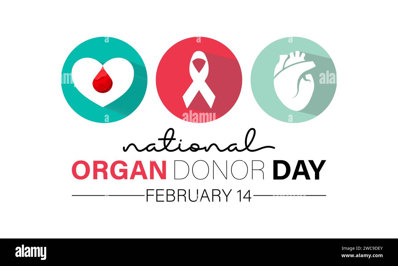 Organ Donor Day observed every year on february 14. Vector health ...