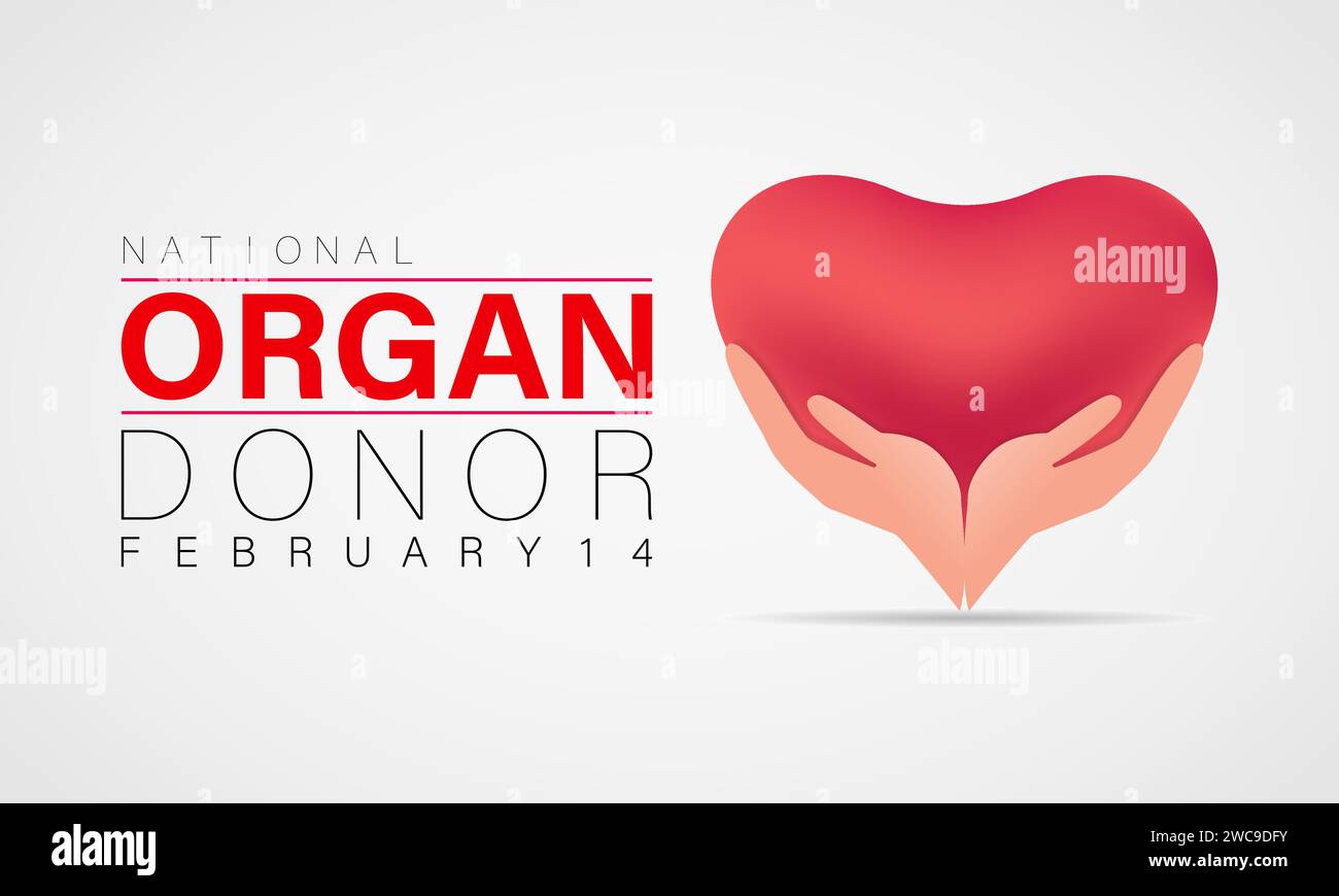 Organ Donor Day observed every year on february 14. Vector health ...