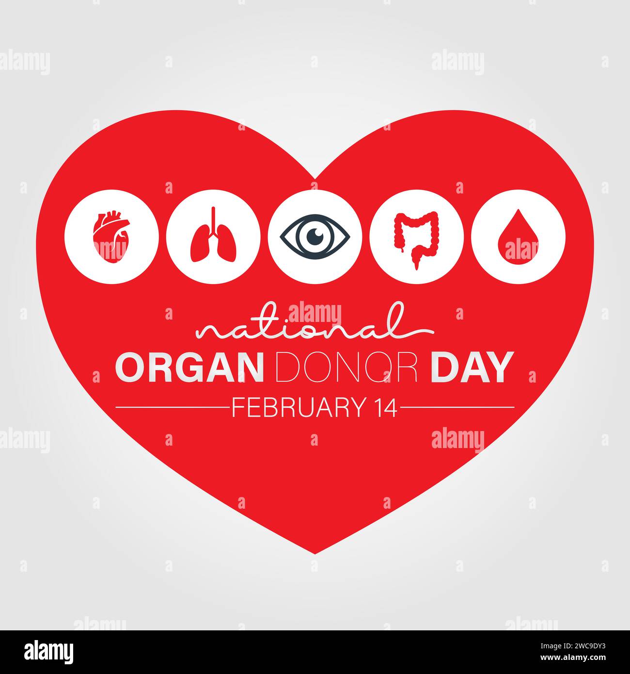 Organ Donor Day observed every year on february 14. Vector health ...