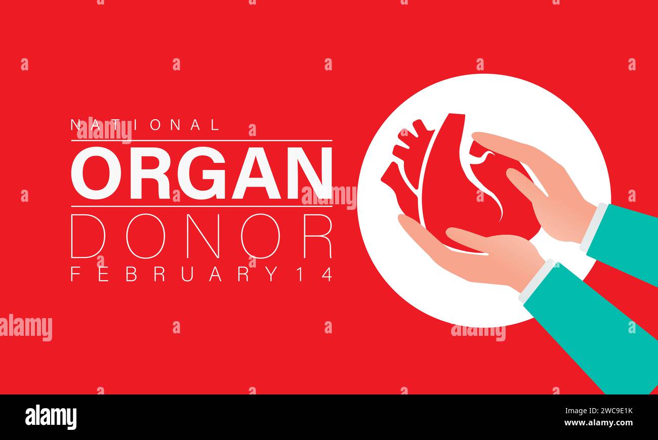 Organ Donor Day observed every year on february 14. Vector health ...