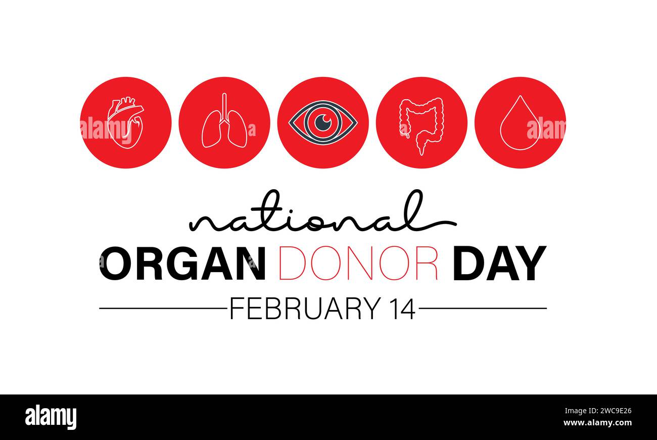 Organ Donor Day observed every year on february 14. Vector health ...