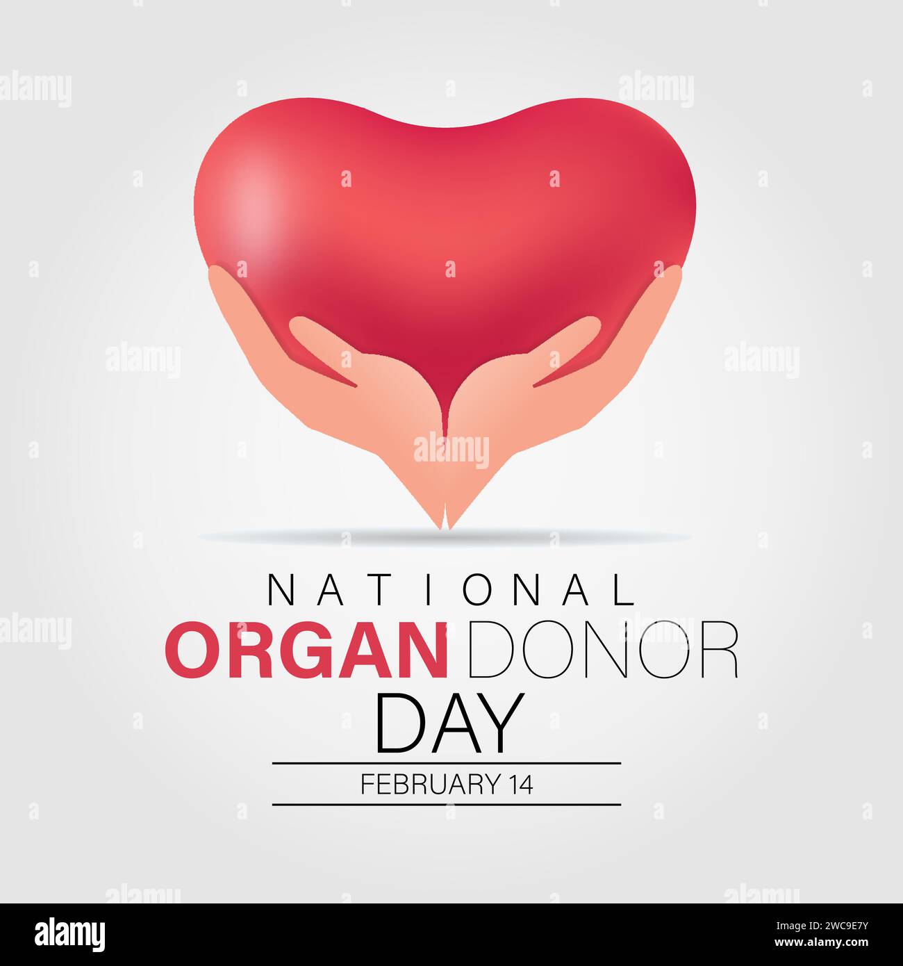 Organ Donor Day observed every year on february 14. Vector health ...
