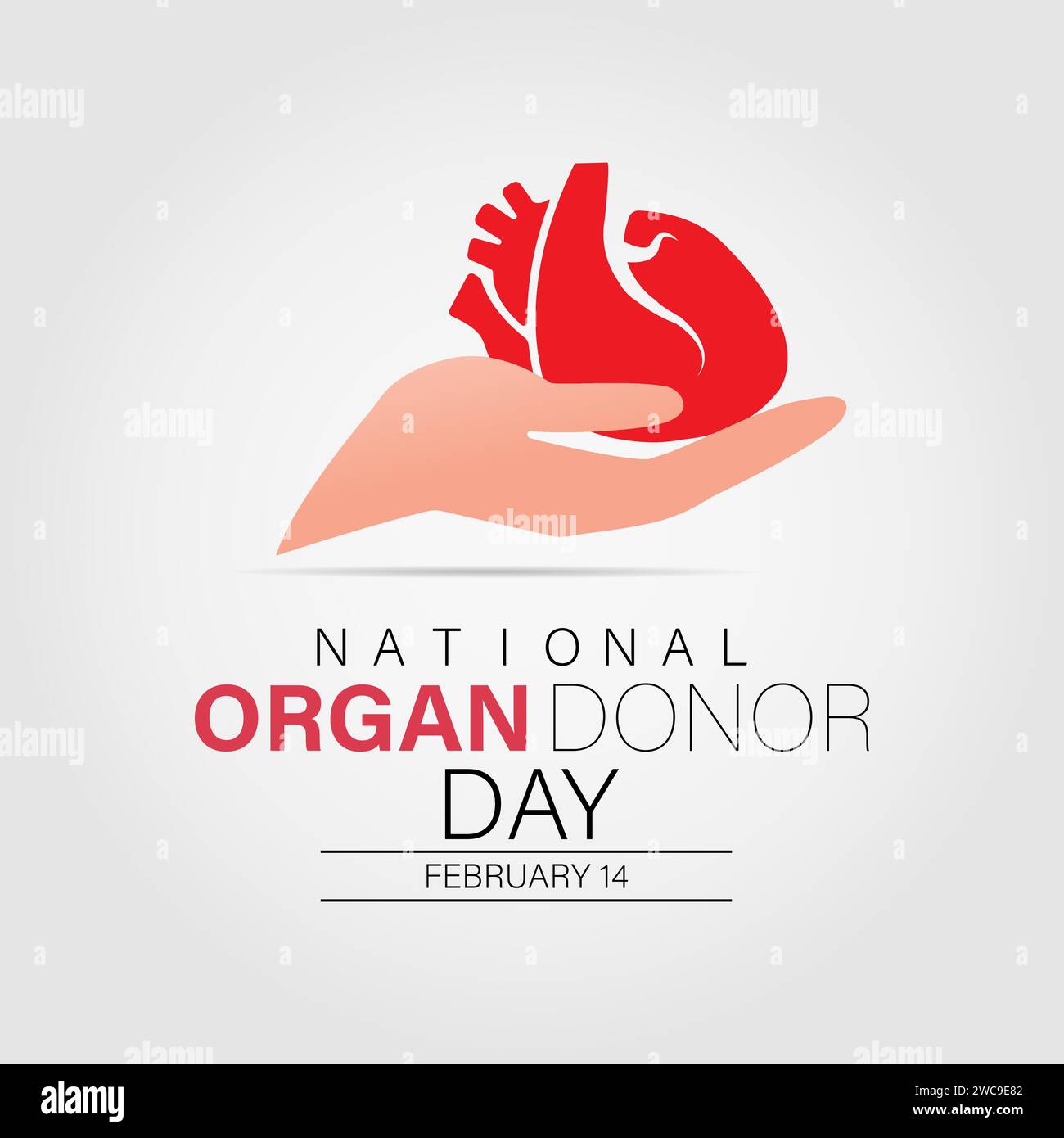 Organ Donor Day observed every year on february 14. Vector health ...