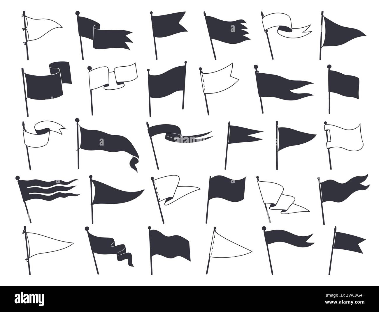 Flags poles Stock Vector Images - Alamy