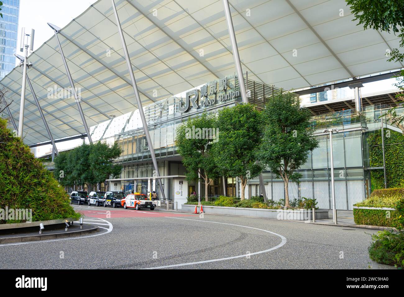 Tokyo, Japan, January 2024. External view of the Tokyo station building ...