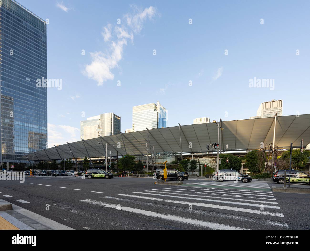 Tokyo, Japan, January 2024. External view of the Tokyo railways station ...