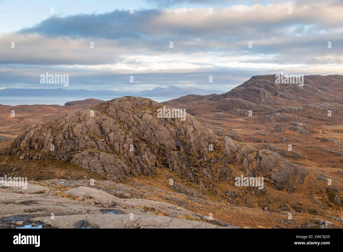Walking the old volcanic ring in Ardnamurchan looking towards Sgurr nan ...
