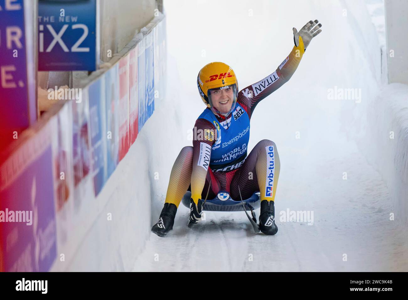 2Innsbruck, Österreich 13.- 14. Januar 2024: Eberspächer Rennrodel ...