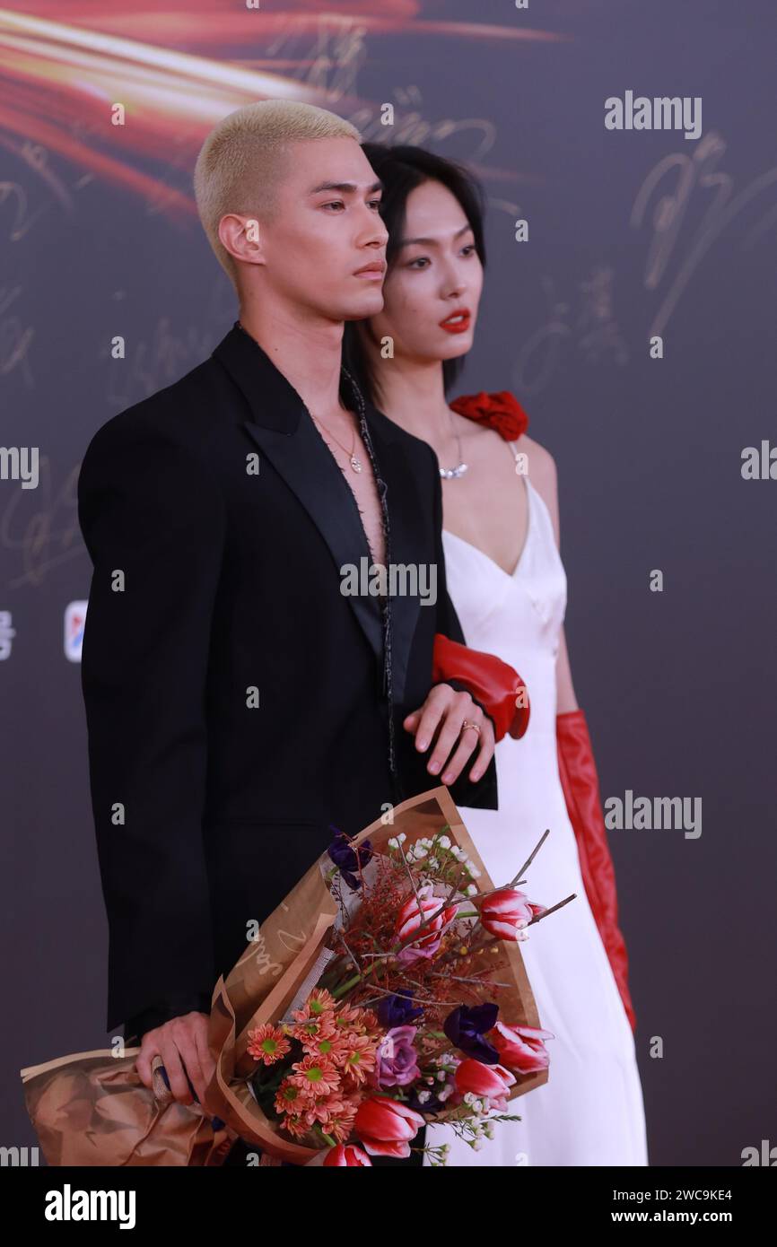 Japanese-American singer and model Mika Hashizume attends the 2024 Weibo Night in Beijing, China ...