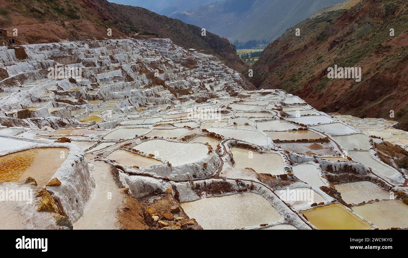 Landscape maras salt terraces hi-res stock photography and images - Alamy