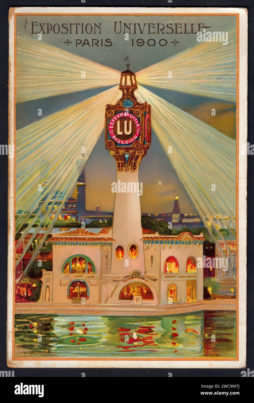 Calendar 1904 - Vintage French Tradecard, Belle Epoque Era Stock Photo ...