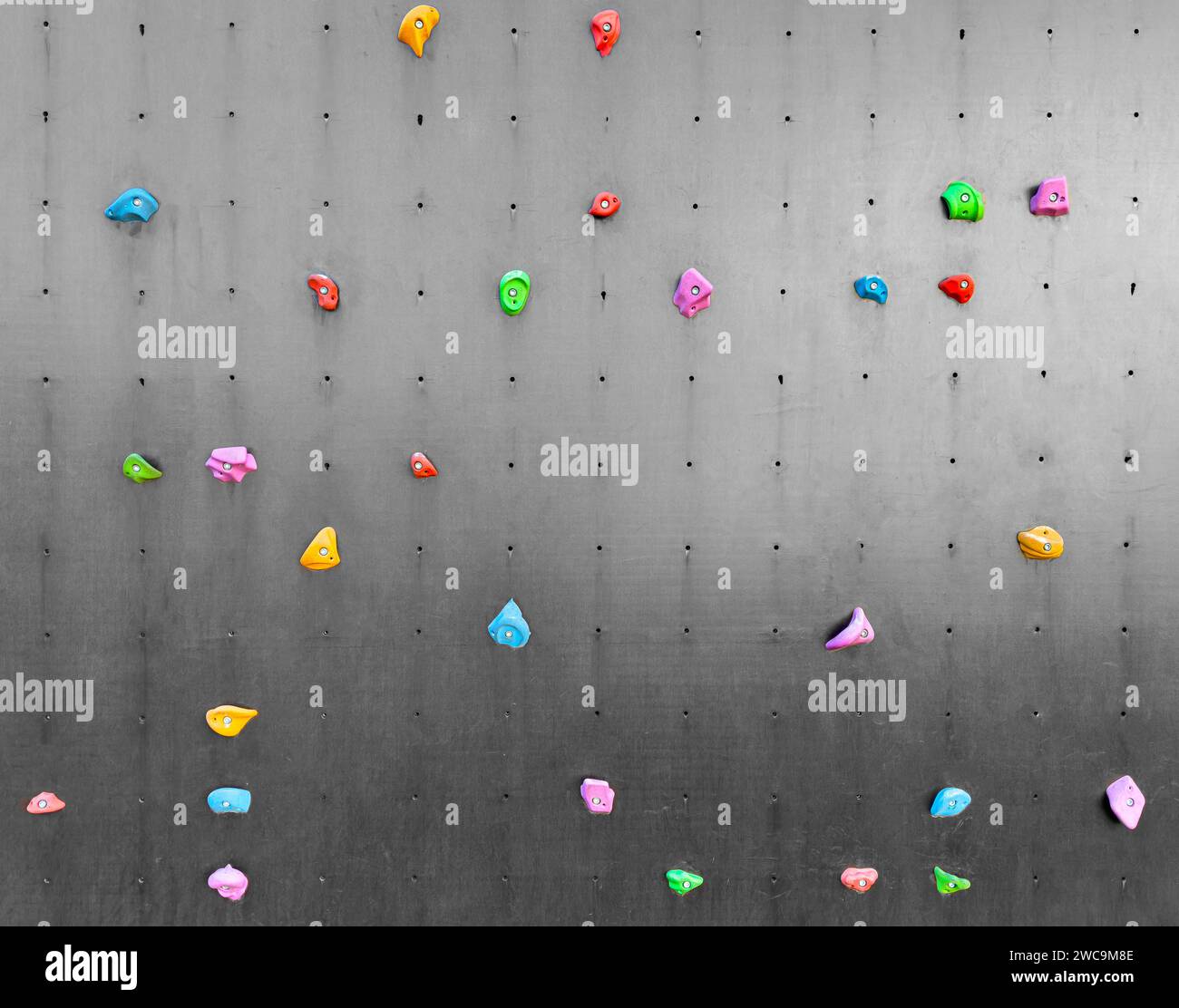 Wall for learning rock climbing Stock Photo - Alamy